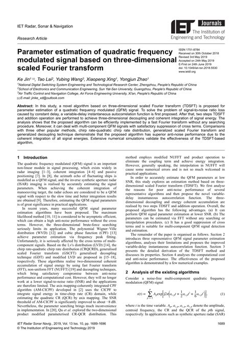Pdf Iet Radar Sonar And Navigation