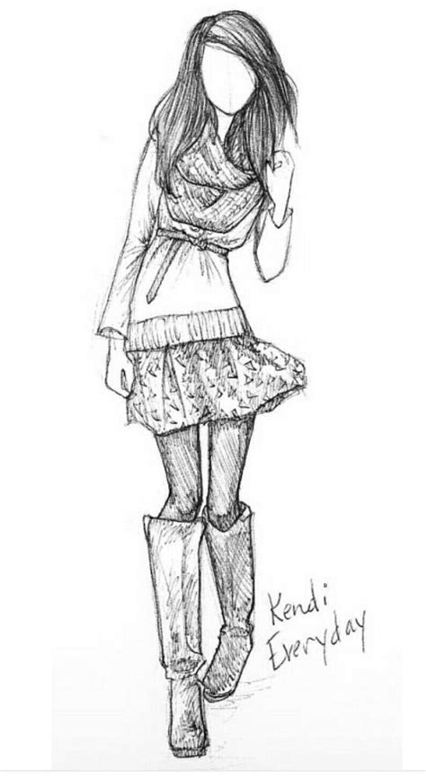 Девушки в полный рост для срисовки