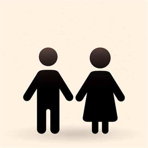 두 개의 벡터 아이콘 남성과 여성의 성별 표시 프리미엄 벡터