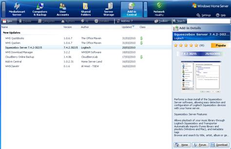 Add In Central The Mother Of All Windows Home Server Add Ins