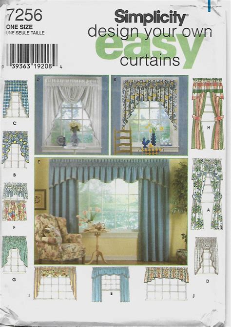 Design Your Own Easy Curtain Pattern Simplicity 7256 UNCUT By DawnsDesignBoutique On Etsy