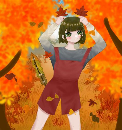 落ち葉遊び イラストコンテスト 秋をテーマにイラストを描いて豪華賞品を手に入れよう 投稿一覧 終了イラスト