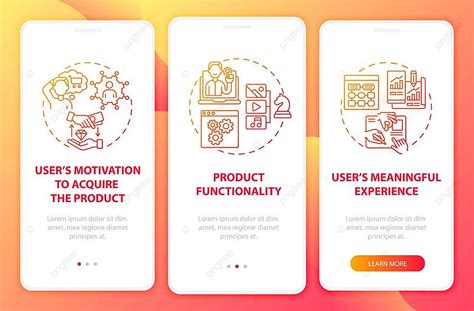 Ux Tips Onboarding Mobile App Page Screen Brochure Welcome Design Vector Brochure Welcome