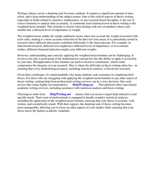 Weighted Mean Thesis Formula Pdf Survey Methodology Level Of Measurement