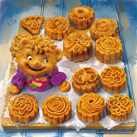 Ai创作图手工橡皮泥月饼 Diy月饼 中秋立体造型 月饼diy 3d月饼 玩具月饼 中秋烘培 2020月饼 月饼手工摸具 中秋节立体造型 月饼