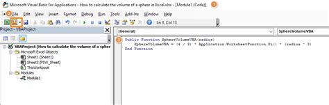 How To Calculate The Volume Of A Sphere In Excel