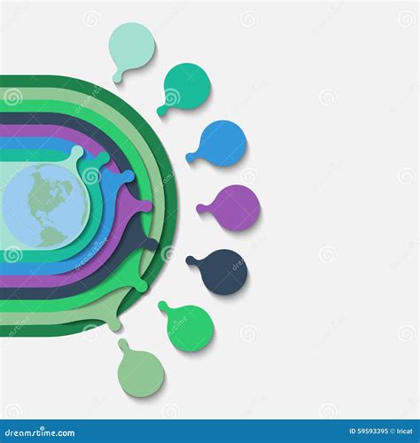 Infographics Of Concentric Circles Multicolored 3d Template For Demonstrating Options In