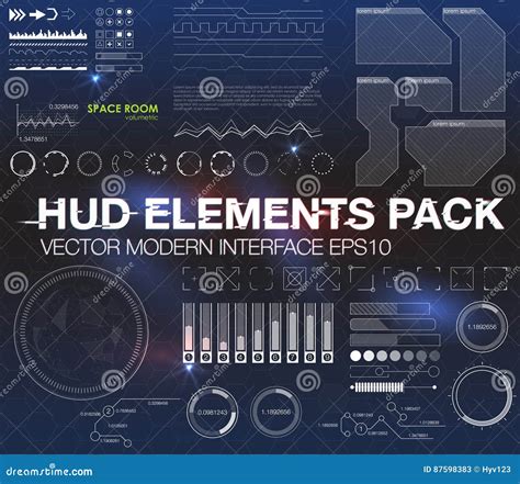 infographic elements futuristic user interface hud ui ux stock vector illustration of modern