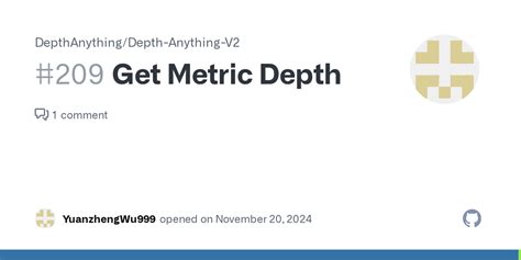Get Metric Depth Issue DepthAnything Depth Anything V GitHub