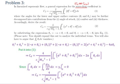 Problem 3 Wave Drag Coefficient In Linearized