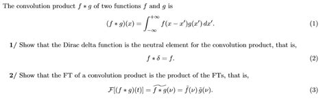 Solved The Convolution Product Fg Of Two Functions F And G