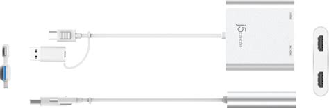 J5create Usb C To Dual Hdmi Multi Monitor Adapter Usb C 3 1 Male Host Connector Up To 4k