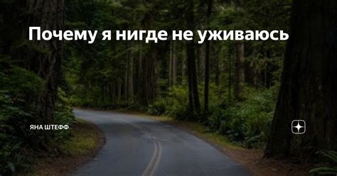 Почему я нигде не уживаюсь Яна Штефф Дзен