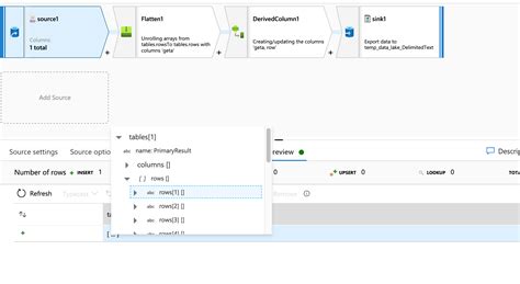 Azure Extract Json Data With Data Flow Flatten Transformation Stack Overflow