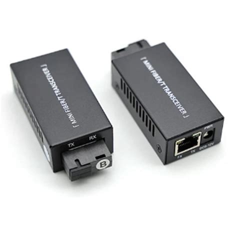 1 Pair Gigabit 100 1000m A B Sc Ethernet Fiber Switch Media Converter Rj45 Optic Transceiver