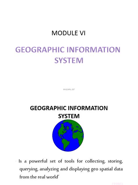 Module Vi Geomatics Gis Pdf Geographic Information System Geographic Data And Information