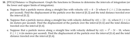 Solved 10 [ftc6] Distance Vs Displacement Graph The