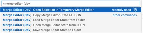 Merge Editor Dev Commands Should Only Be In Insiders Issue Microsoft Vscode GitHub