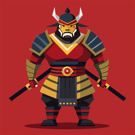 Samurai Clip Art Vector Illustration Design Premium Ai Generated Vector