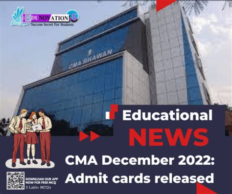 Cma December 2022 Admit Cards Released Edunovations
