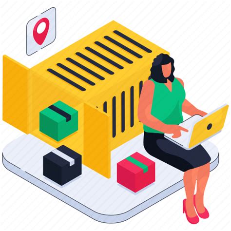 Container Loading Cargo Tracking Location Shipment Icon Download On Iconfinder