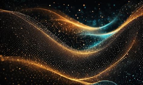 Premium Photo Abstract Waving Particle Technology Background Design