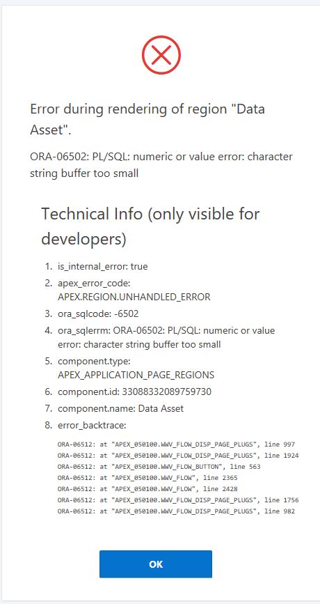 Simple Edit Form Returns Ora 06502 Plsql Numeric Or Value Error Character String Buffer Too