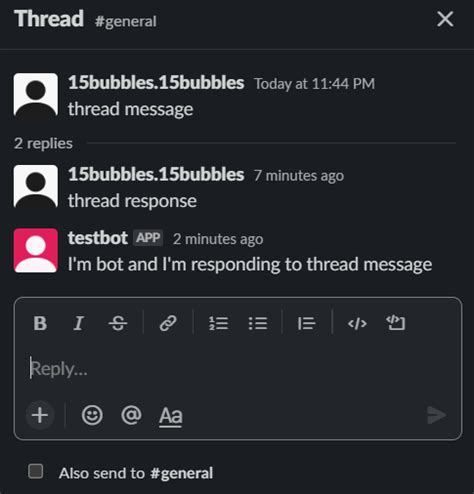 Slack Api Posting Messages Both In Thread And Channel Issue Slackapi Python Slack Sdk