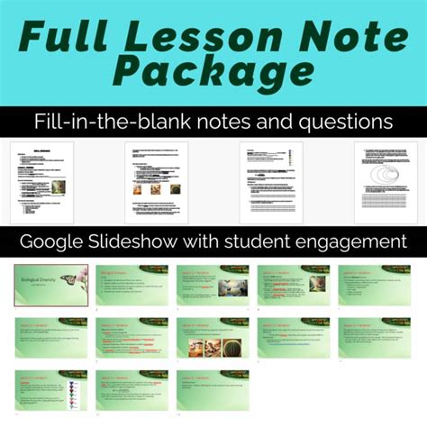 Biodiversity And Variation Mini Bundle Notes Mapping Assignment