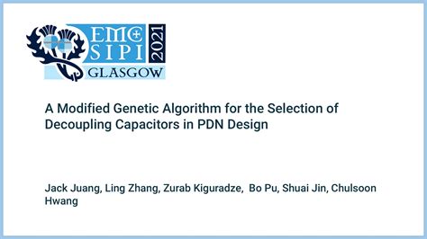 a modified genetic algorithm for the selection of decoupling capacitors