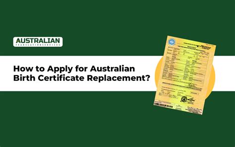 How To Apply For Australian Birth Certificate Replacement