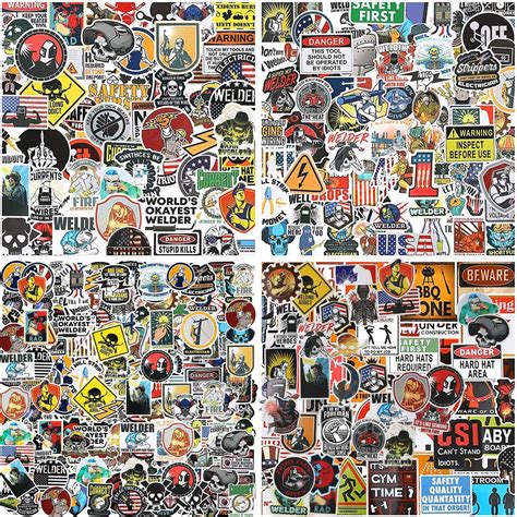 Buy 300 Pcs Hard Hat Stickers For Tool Box Helmet Vinyl Construction