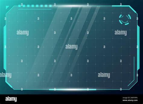 hud digital futuristic user interface horizontal frame sci fi high
