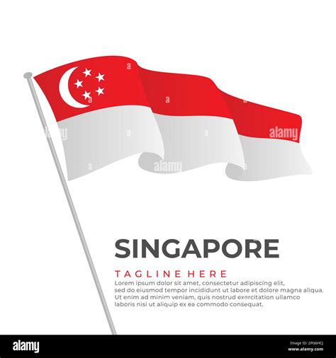 Template Vector Singapore Flag Modern Design Vector Illustration Stock