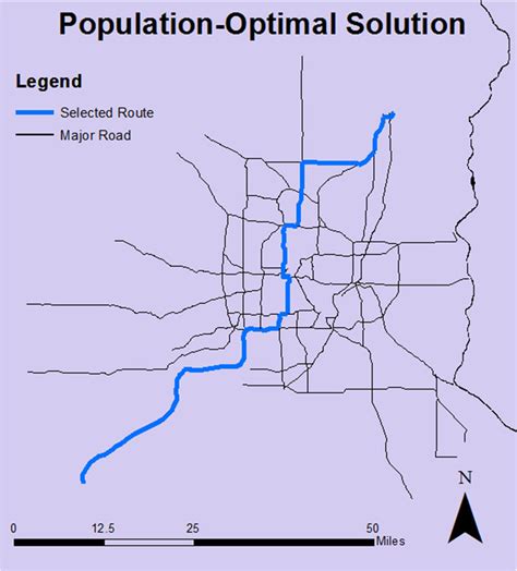 a map of distance optimal solution b map of population optimal download scientific diagram