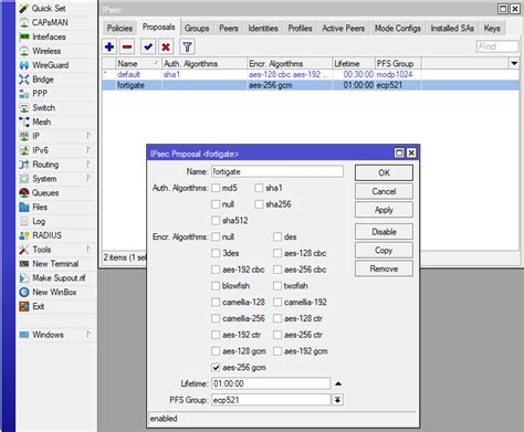 Ikev2 Ipsec Site To Site Vpn Fortinet Fortigate Mikrotik Routeros Dominik Kupschke