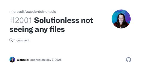 Solutionless Not Seeing Any Files · Issue 2001 · Microsoftvscode Dotnettools · Github