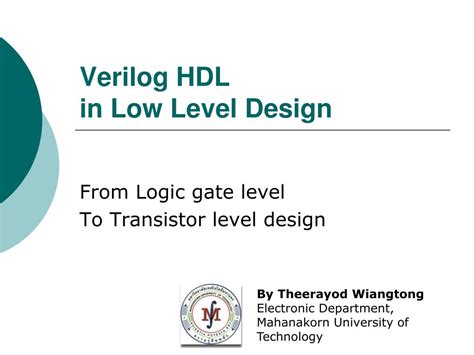 Ppt Verilog Hdl In Low Level Design Powerpoint Presentation Free Download Id6611557