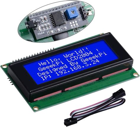 Geeekpi Iici2c 2004 20×4 Character Lcd Module Display Support I2c