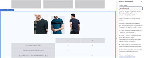 Product Attribute Table Omni Themes Support Center