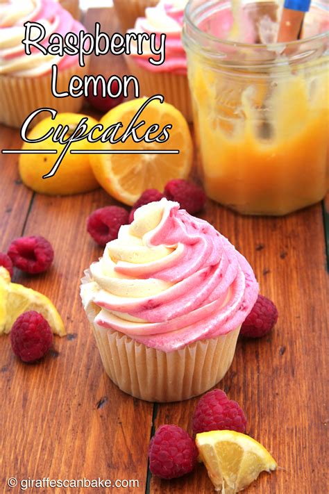 Raspberry Lemon Cupcakes By Giraffes Can Bake Moist And Tart Lemon