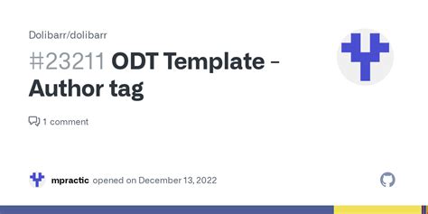 Odt Template Author Tag · Issue 23211 · Dolibarrdolibarr · Github