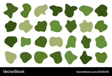 Organic Shape Set Eco Style Abstract Fluid Blob Vector Image