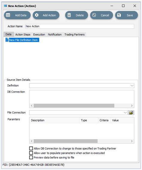 New File Definition Item