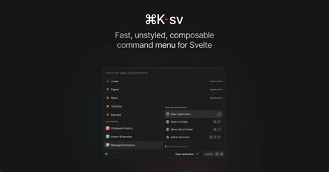 Fast Composable Unstyled Command Menu For Svelte ⌘k Sv