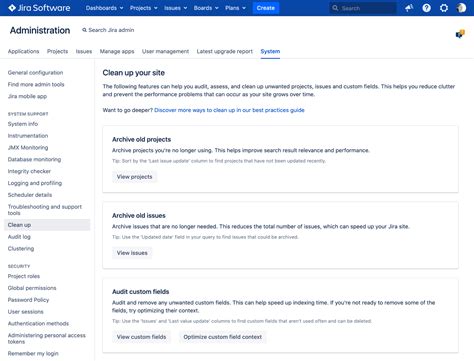 Clean Up Your Jira Instance Atlassian Support Atlassian Documentation