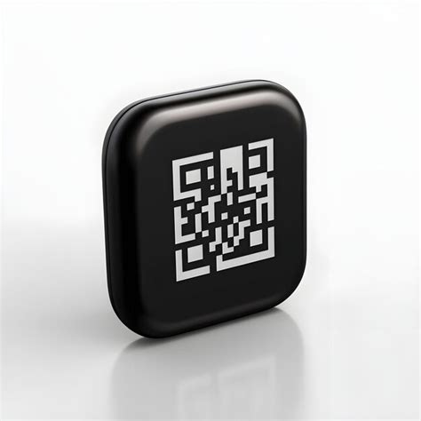Black Square Qr Code Icon On White Background Premium Ai Generated Image