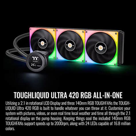 Thermaltake TOUGHLIQUID Ultra 420 RGB CPU Cooler - Specs, Compare ...