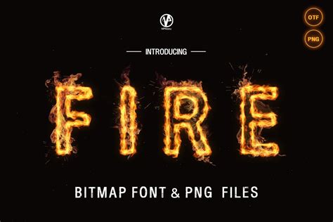 Fire Font Installable FONT OTF PNG File Type Directly Into All Your Favorite Design