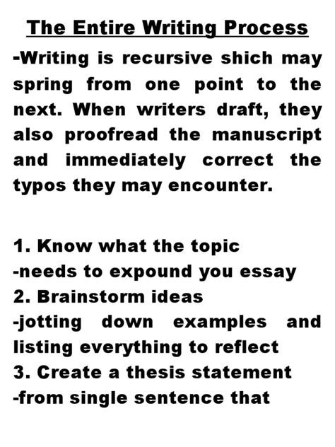 The Writing Process Pdf